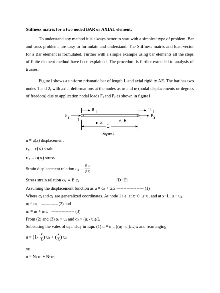 FEM Notes 1 | PDF | Bending | Beam (Structure)