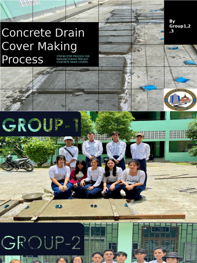 Concrete Drain Cover Making Process | PDF | Concrete | Civil Engineering