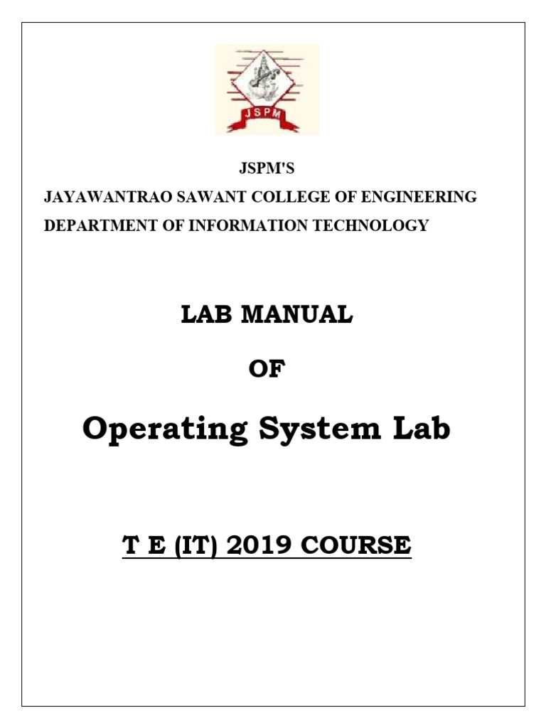 Operating System Lab Manual - New2019 - 5 | PDF | Computer Engineering | Concurrency (Computer ...