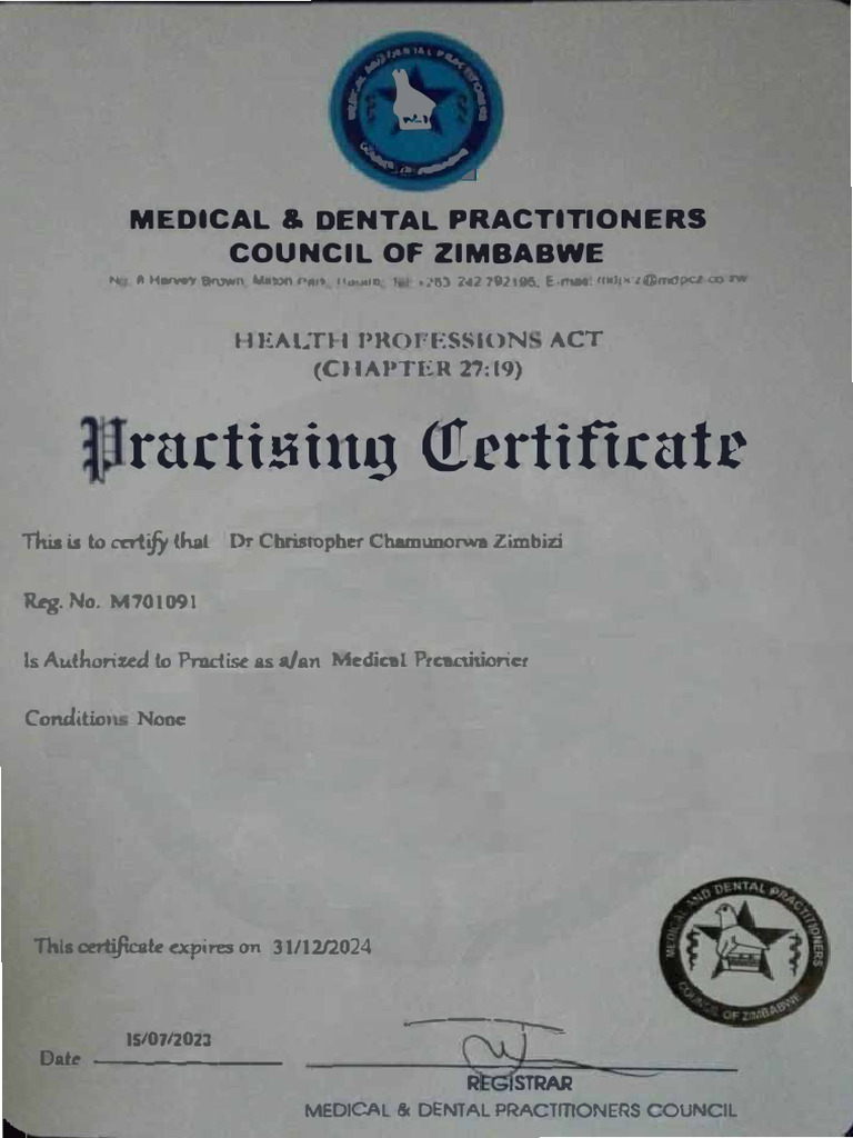 Current Practising Certificate | PDF
