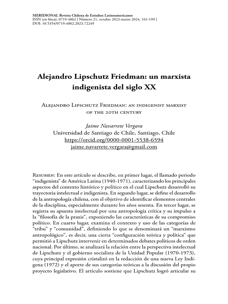 6 6-De-Octubre Alejandro Lipschutz Friedman Un Marxista | PDF ...