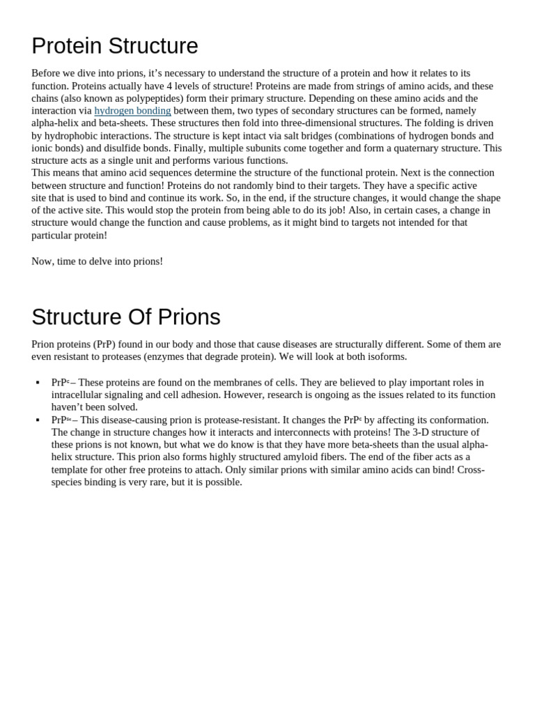 Protein Structure | PDF | Protein Structure | Proteins
