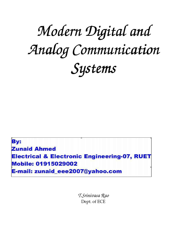 Modern Digital and Analog Systems | PDF
