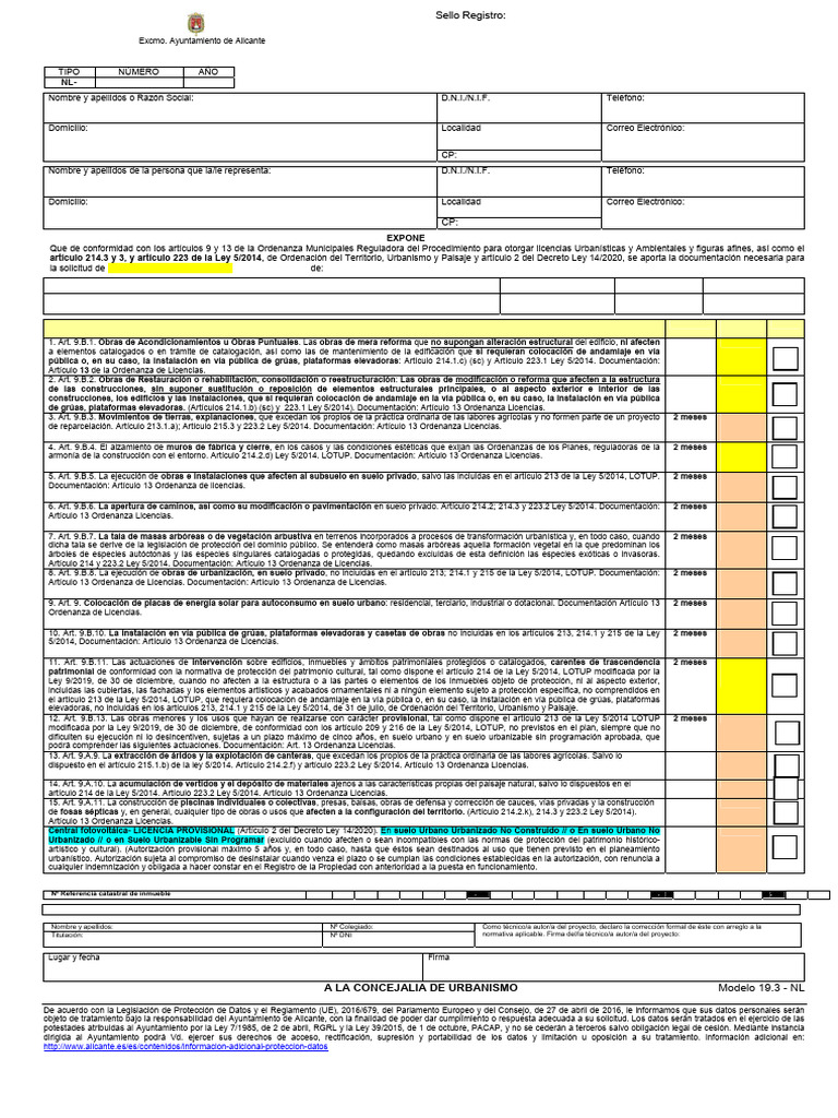 Modelo 193 NL Licencia Obra Menor 2021 | PDF | Gestión de residuos ...