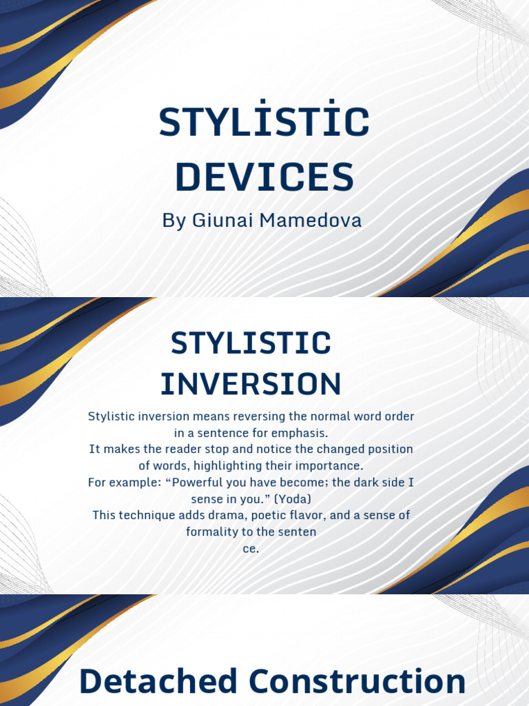 Understanding Stylistic Devices in Writing | PDF | Sentence ...