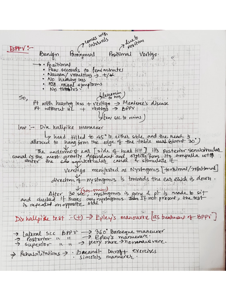 Benin Paroxysmal Positional Vertigo | PDF