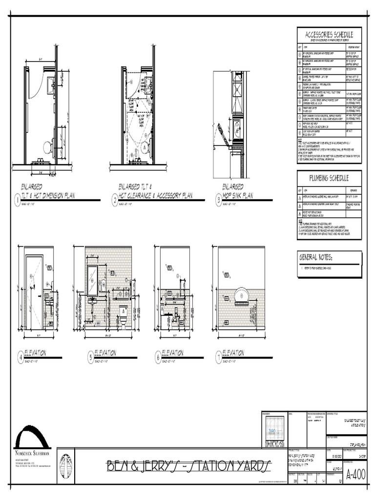 Enlarged Toilet Plans for Ben & Jerry's | PDF
