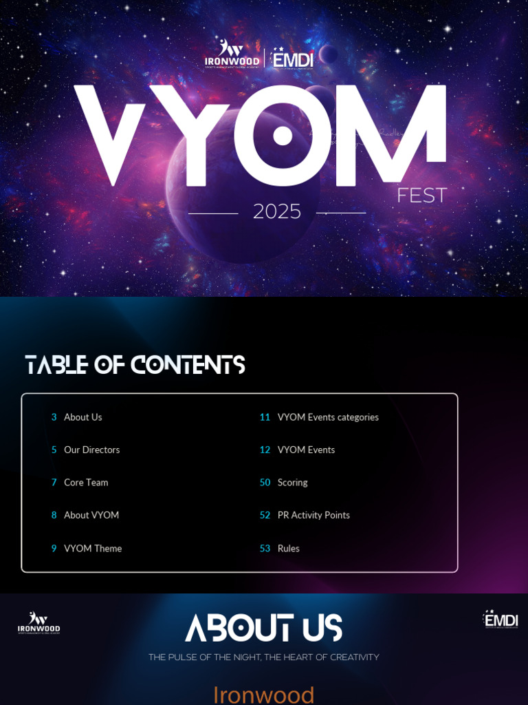 VYOM Events and Sports Deck | PDF | Ball Games | Team Sports