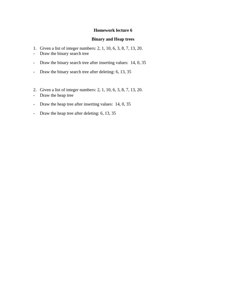 Lect 6 Assignments | PDF