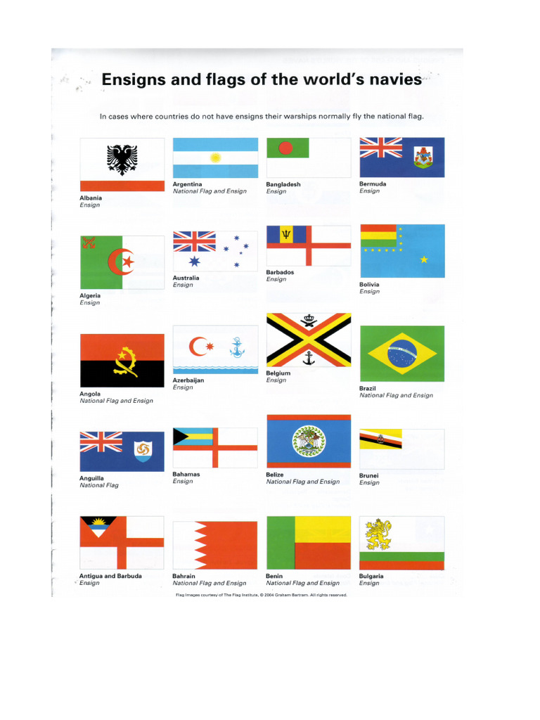 11 Ensigns and Flags of The Worlds Navies | PDF