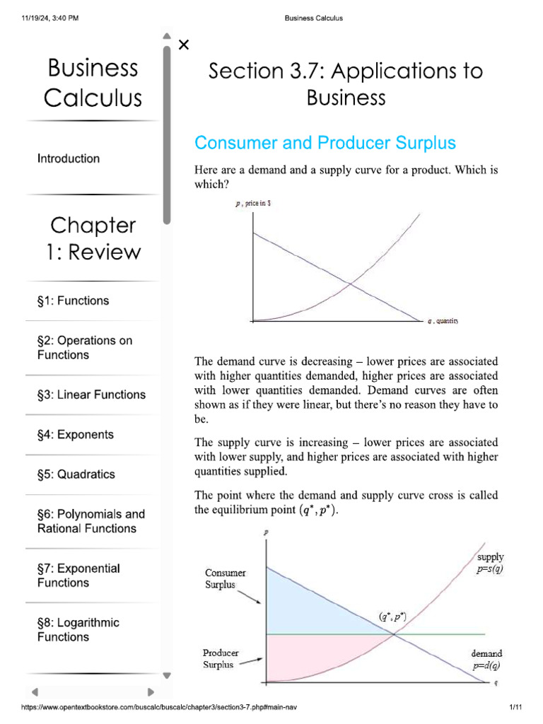 Business Calculus | PDF