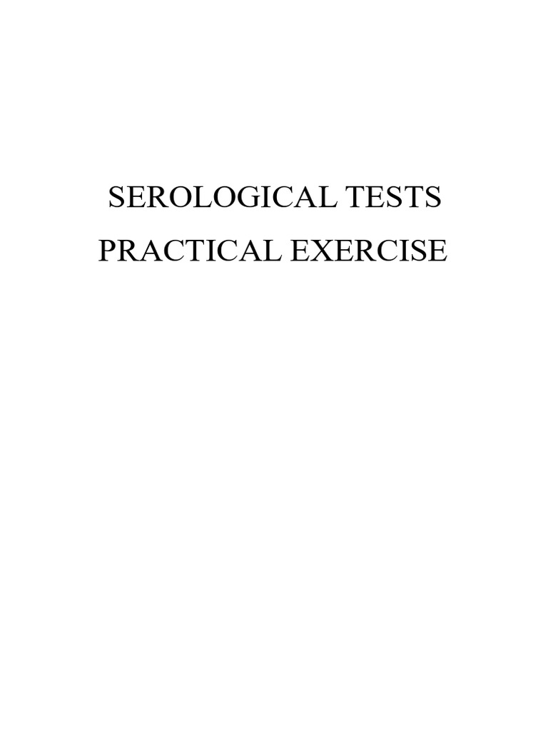Serological Tests: Principles and Methods | PDF | Elisa | Antibody