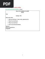 Lost and Found Notice Formats | PDF