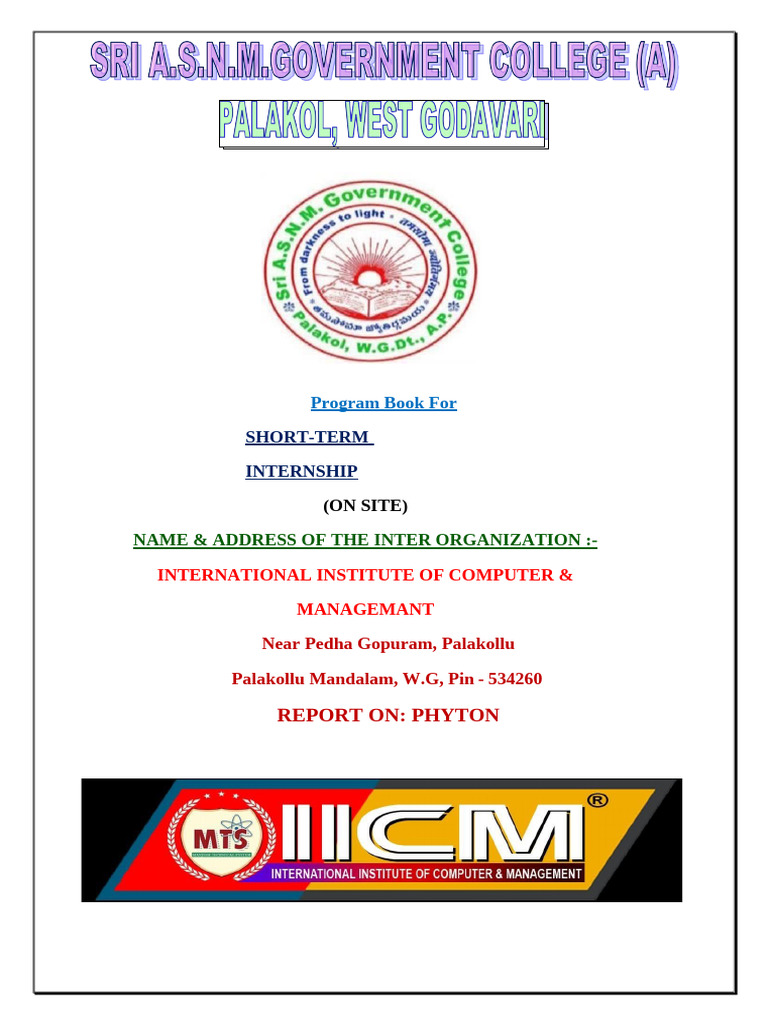 k.vijay Kumar Internship | PDF | Data Type | Python (Programming Language)