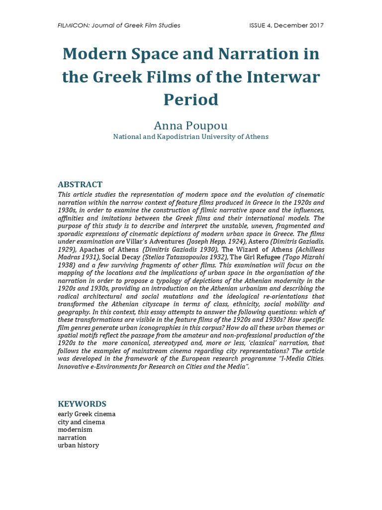 Modern Space and Narration in The Greek | PDF | Athens | Greece