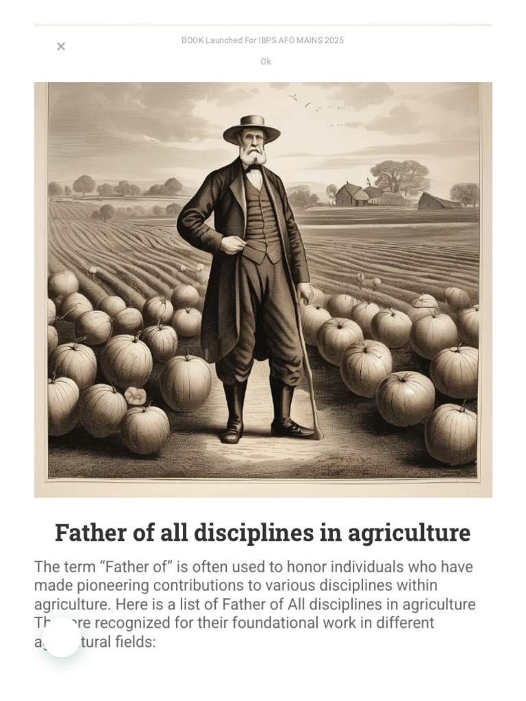 Pioneers of Agricultural Disciplines | PDF | Agriculture | Green Revolution