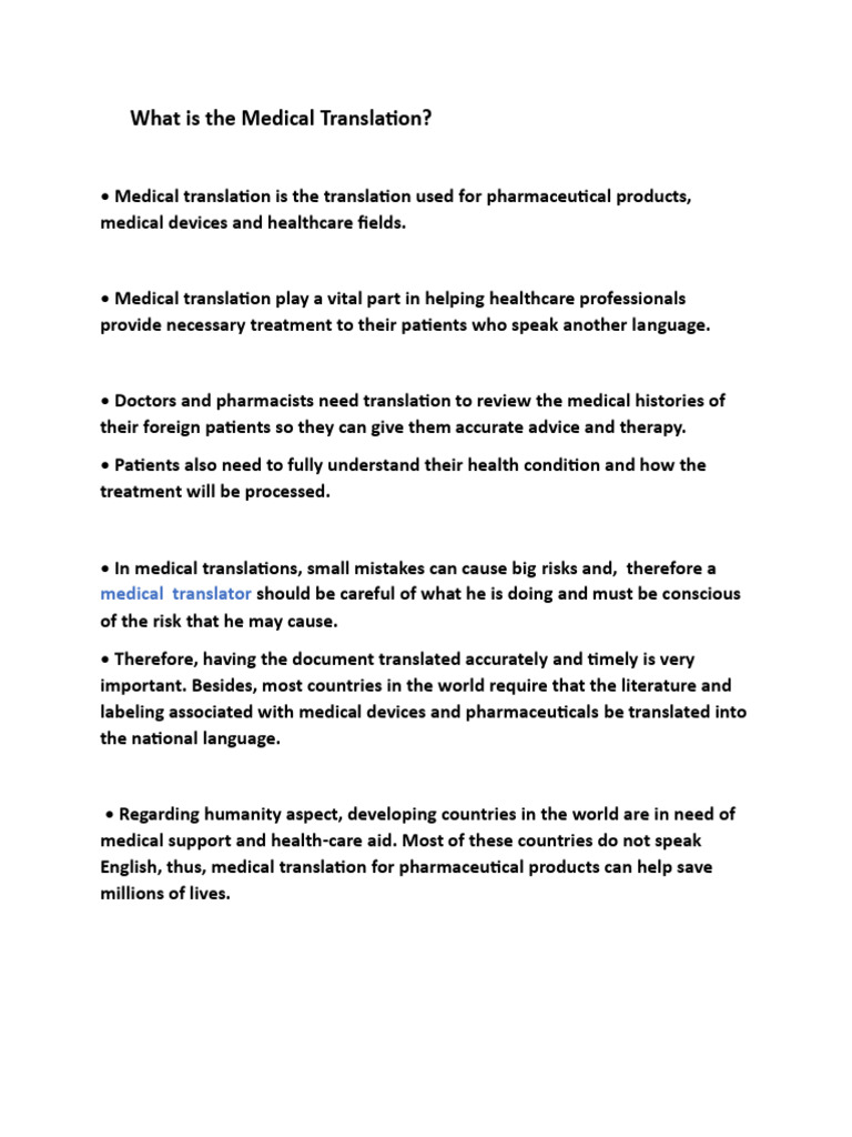 Medical | PDF | Translations | Medicine