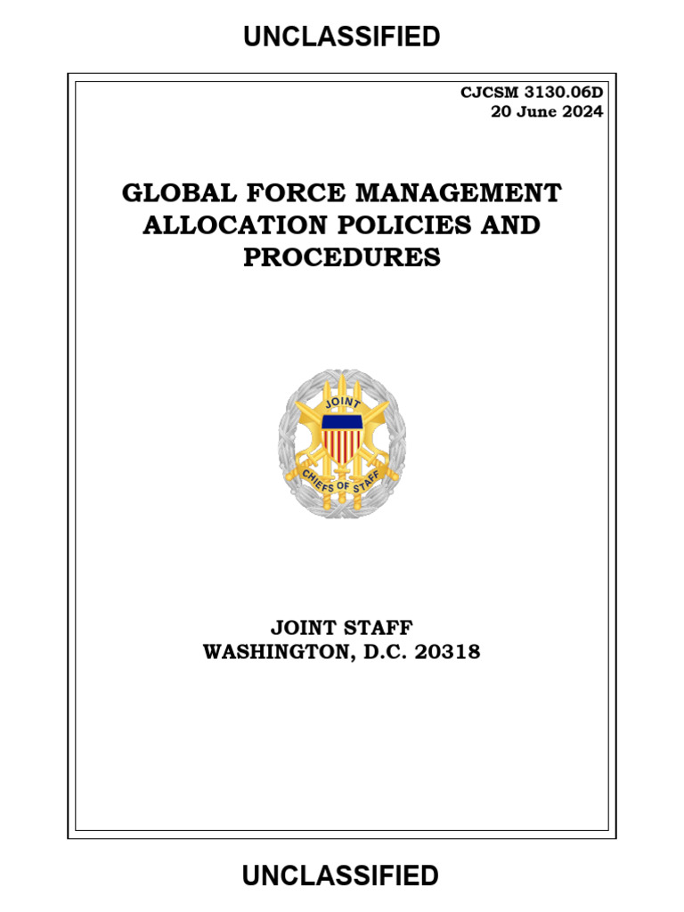 GFM Allocation Policies and Procedures | PDF | Chairman Of The Joint ...