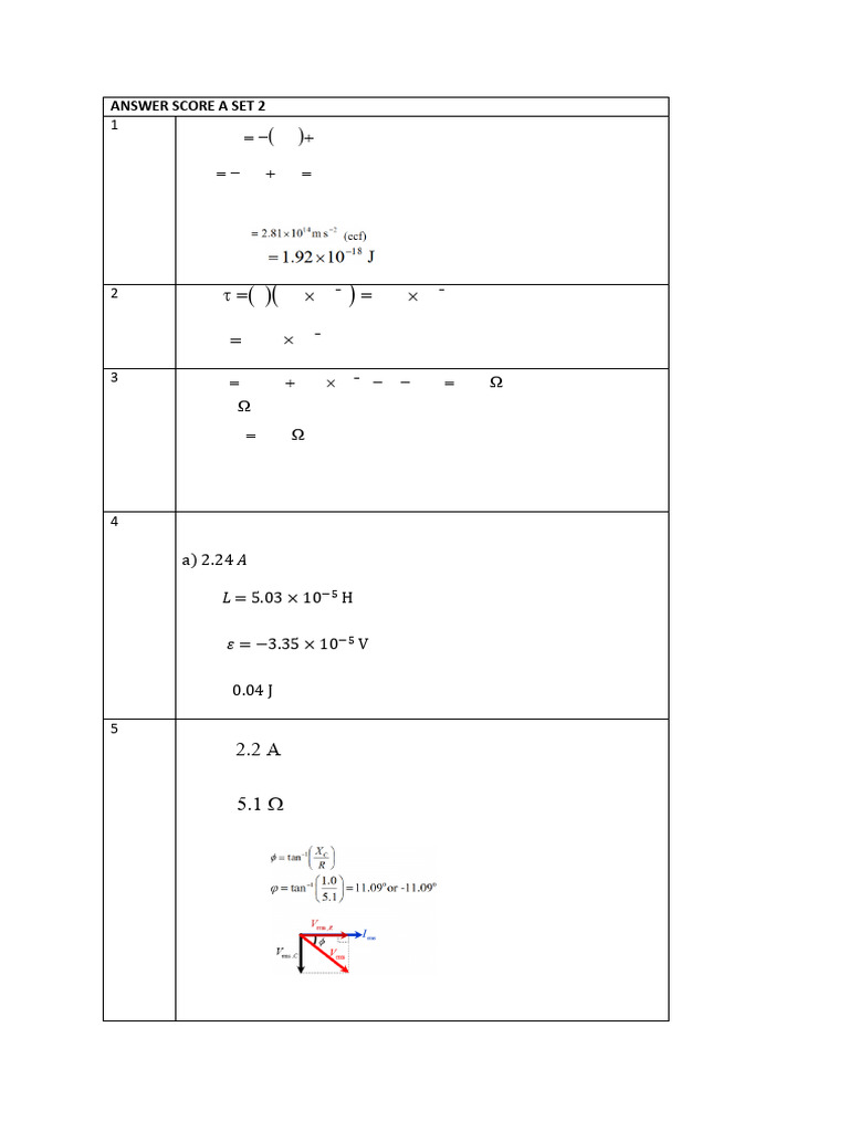 Ans Score A Set 2 | PDF