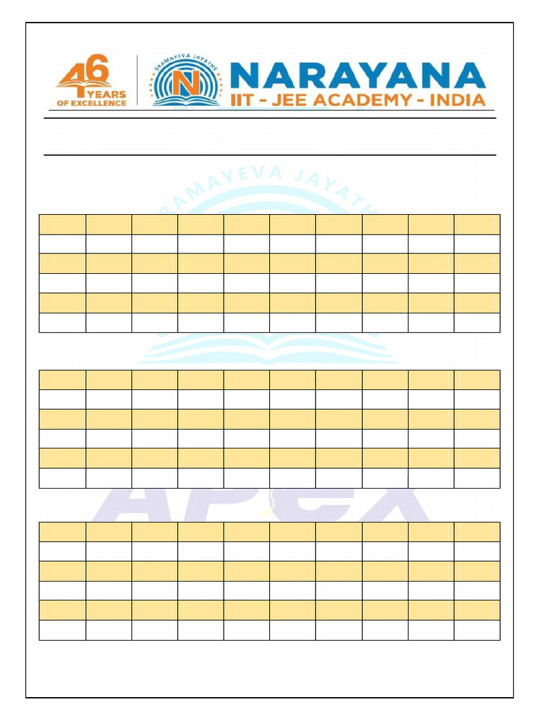 26 10 2025 - SR IIT - JEE APEX - Jee Main MODEL - CTM-11 - KEY&SOL | PDF | Chemical Reactions ...