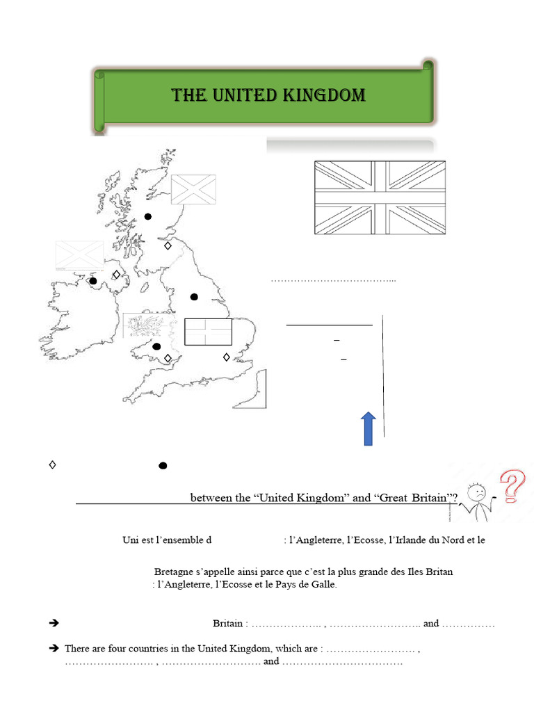 UK Geography and Symbols Activity | PDF