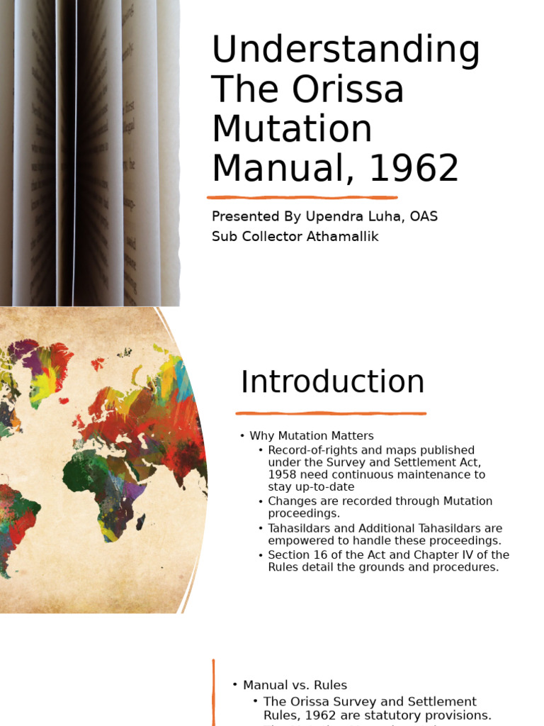 Odisha Mutation Manual Overview 1962 | PDF | Appeal | Judgment (Law)