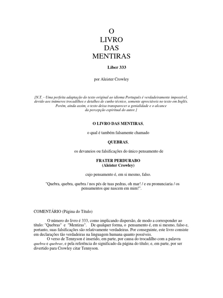 Liber 333 | PDF | Filosofia