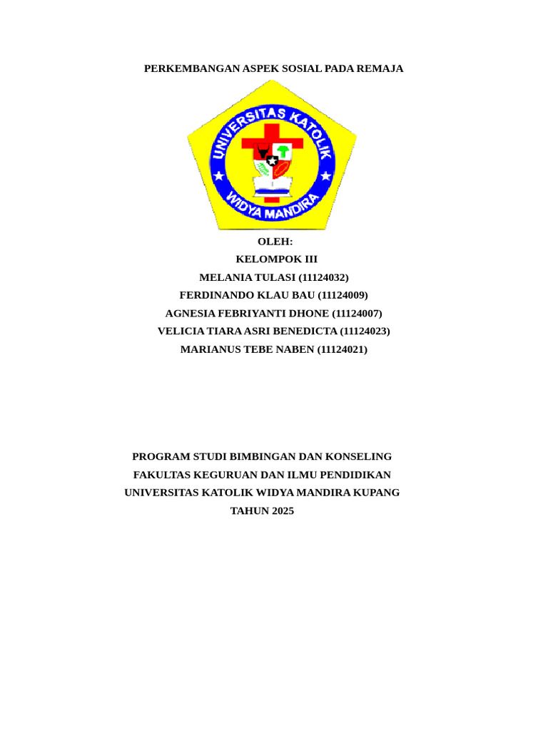 Perkembangan Sosial Remaja: Ciri dan Fase | PDF