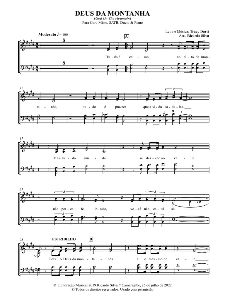 17 Deus Da Montanha - Coro Reduzida | PDF