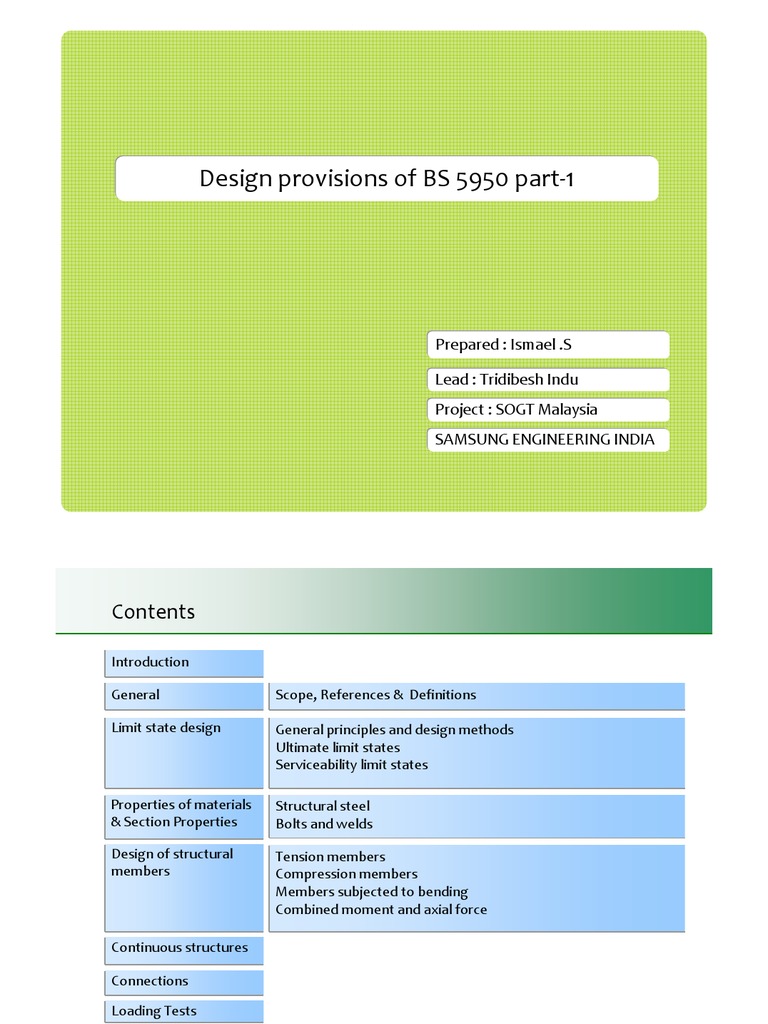 Design Provisions of BS 5950 Part 1 | PDF | Buckling | Structural Load