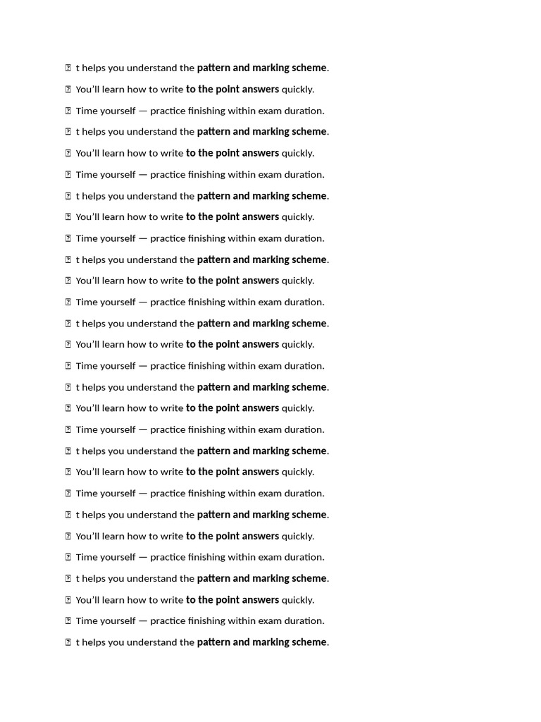 T Helps You Understand The Pattern and Marking Scheme | PDF | Tests ...