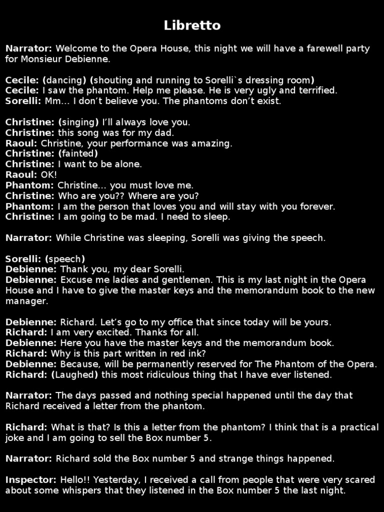 The Phantom of The Opera | PDF | Erik (The Phantom Of The Opera) | Leisure