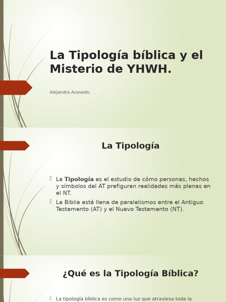 La Tipología Bíblica y El Misterio de YHWH | PDF | Cristo (título) | Biblia