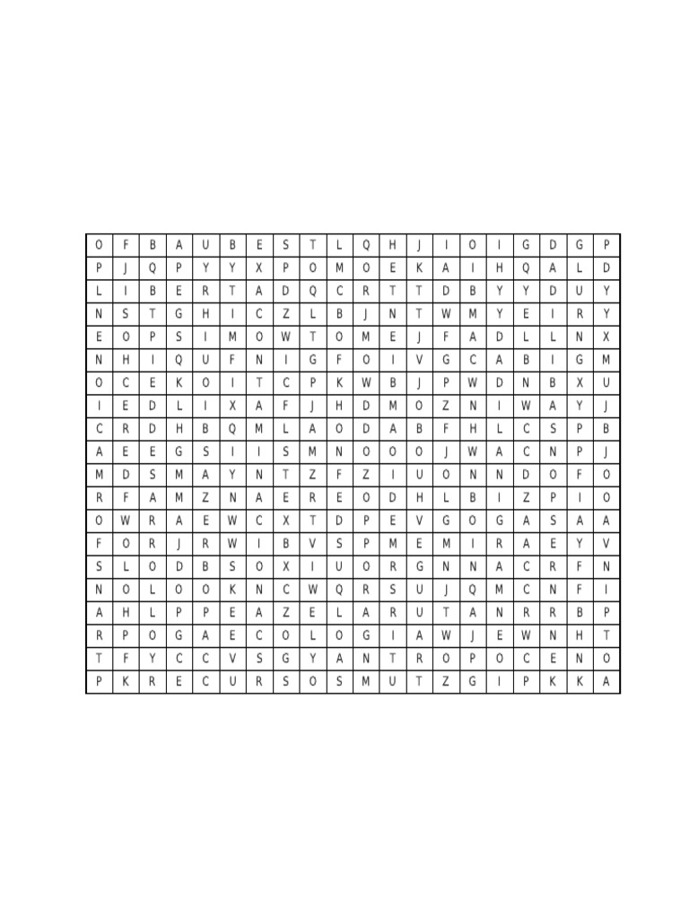 Sopa de Letras Medio Ambiente | PDF
