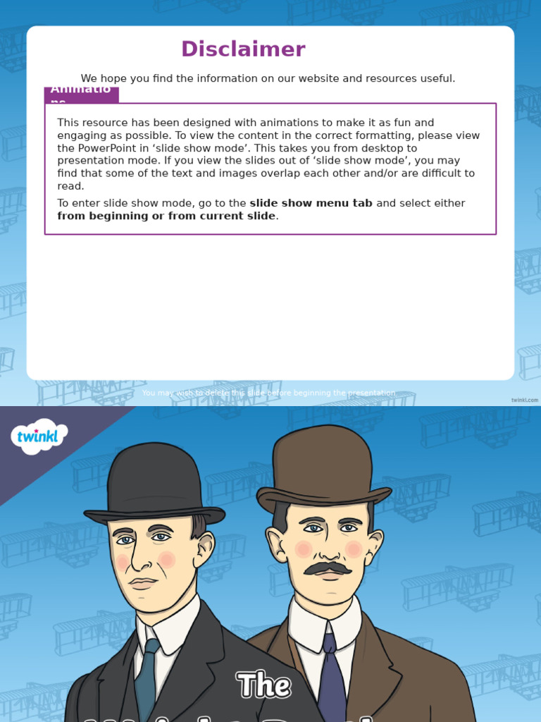 The Wright Brothers Information PowerPoint Ver 4 | PDF | Wright Flyer ...