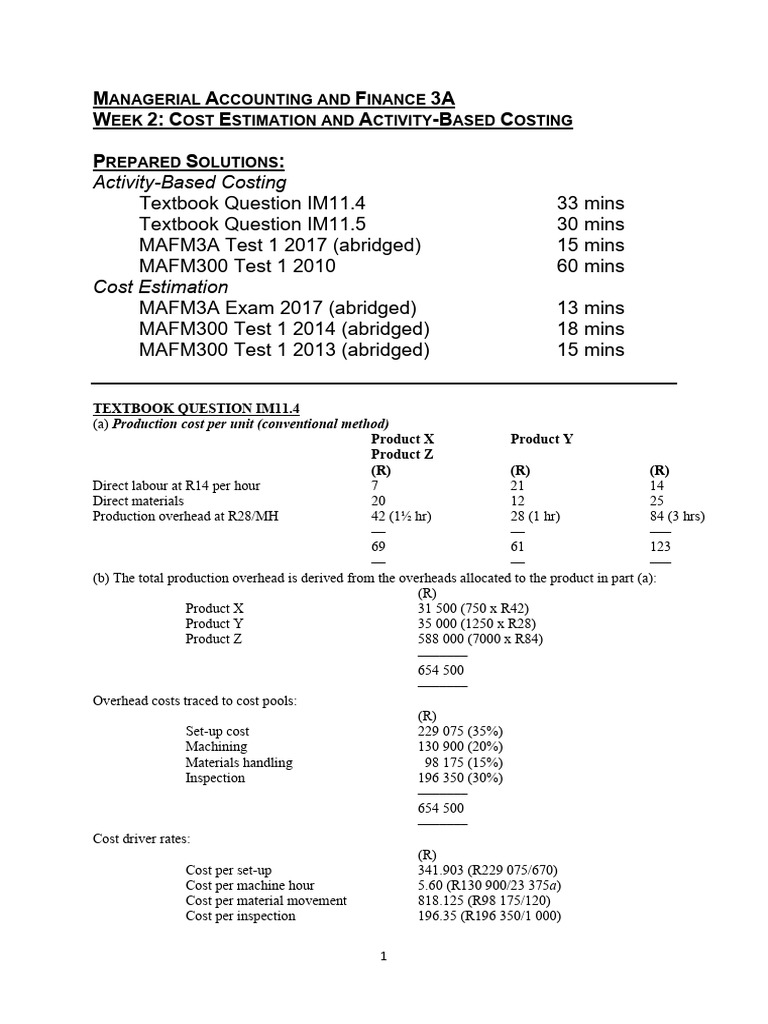 Week 2 Prepared Solutions | PDF | Profit (Economics) | Economies