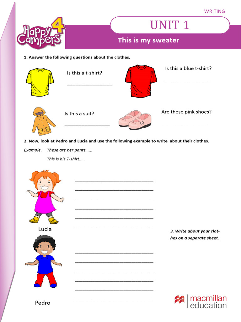 HC 4 Writing Worksheets | PDF