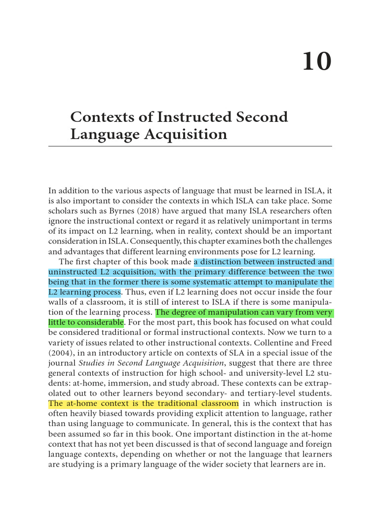 Shawn Loewen 2020. Contexts of ISLA | PDF | Second Language | Fluency