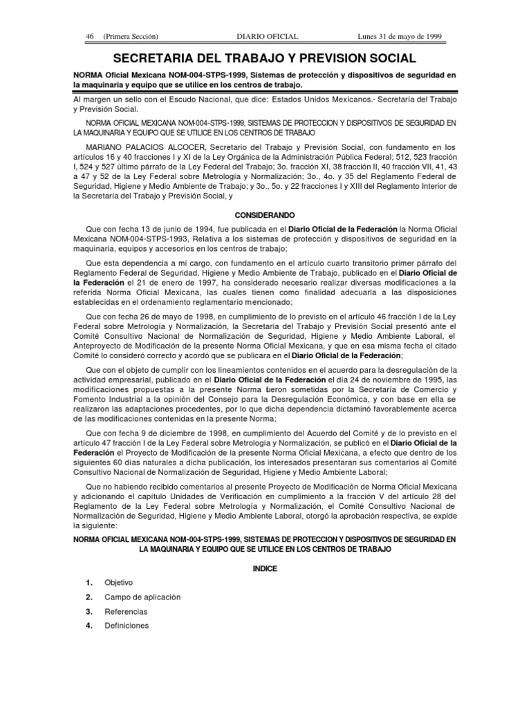 Nom 004 STPS 1999 | PDF | Encendiendo | México