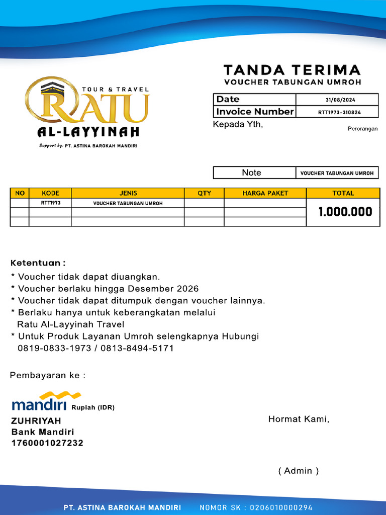 Voucher Tabungan Umroh | PDF