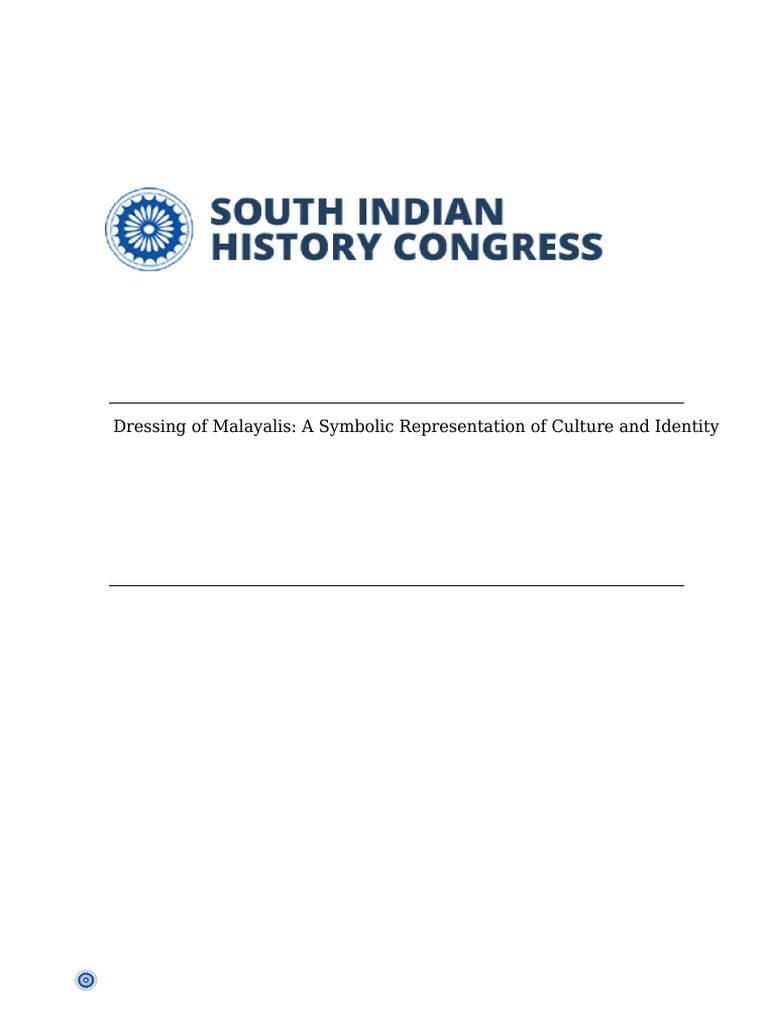 Dressing of Malayalis_ a Symbolic Representation of Culture and ...