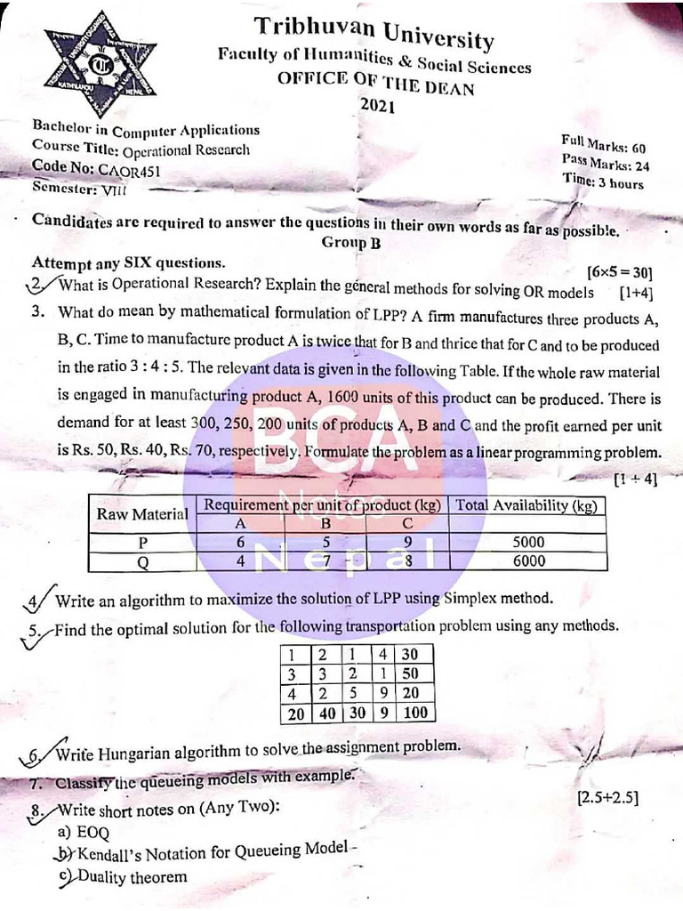 BCA 8th Sem 2021 (2017th - Batch) | PDF
