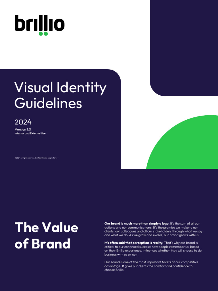 Brillio Visual Identity Guidelines 2024 | PDF | Logos | Brand
