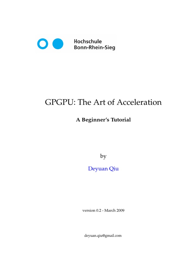 Gpgpu Tutorial Download Free Pdf Graphics Processing Unit Shader