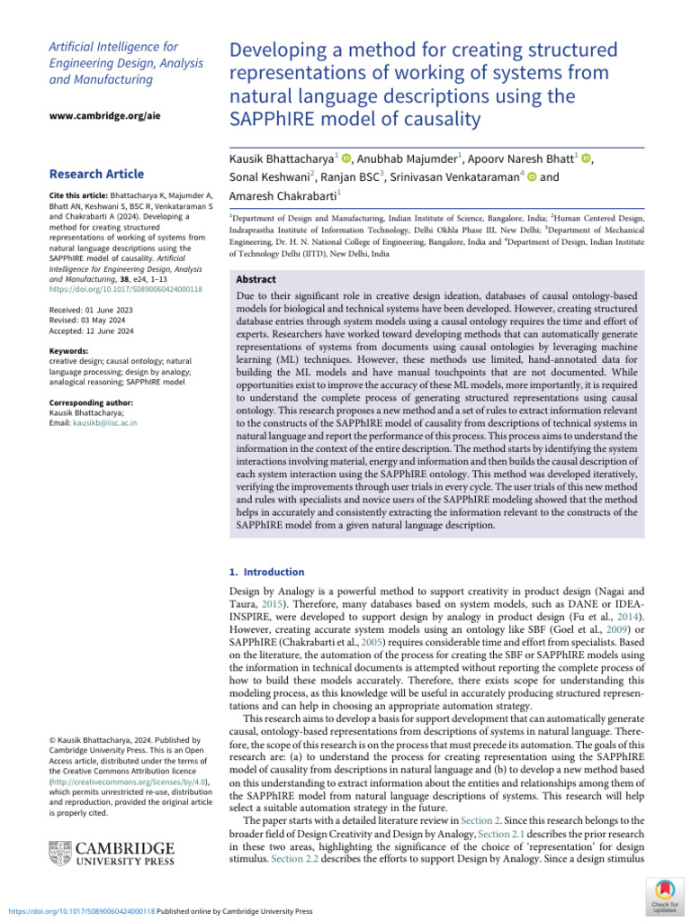Developing A Method For Creating Structured Representations of Working of Systems From Natural ...