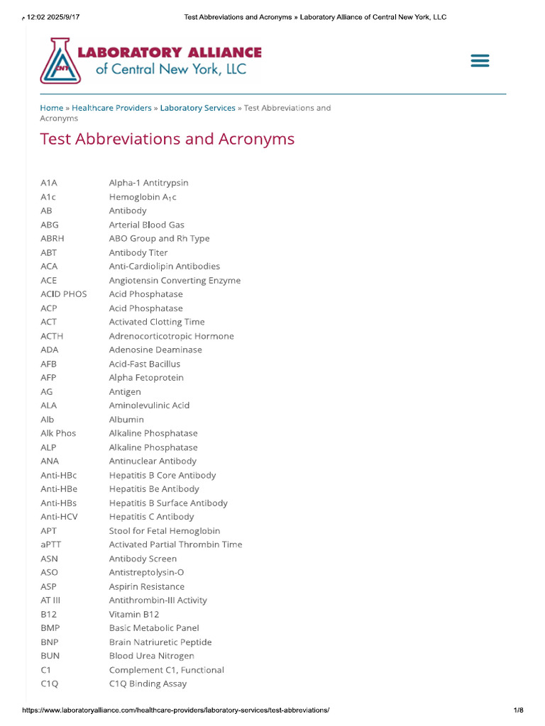 Lab Codes and Names | PDF