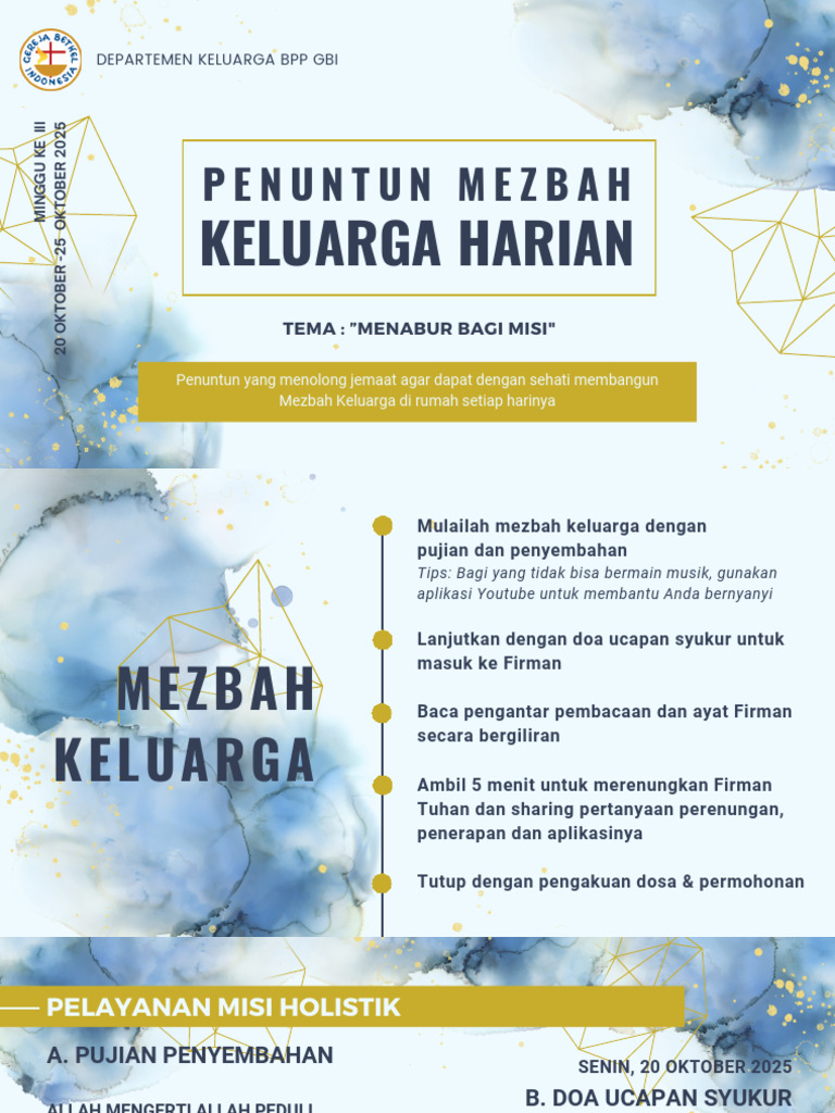 Panduan Mezbah Keluarga untuk Misi | PDF