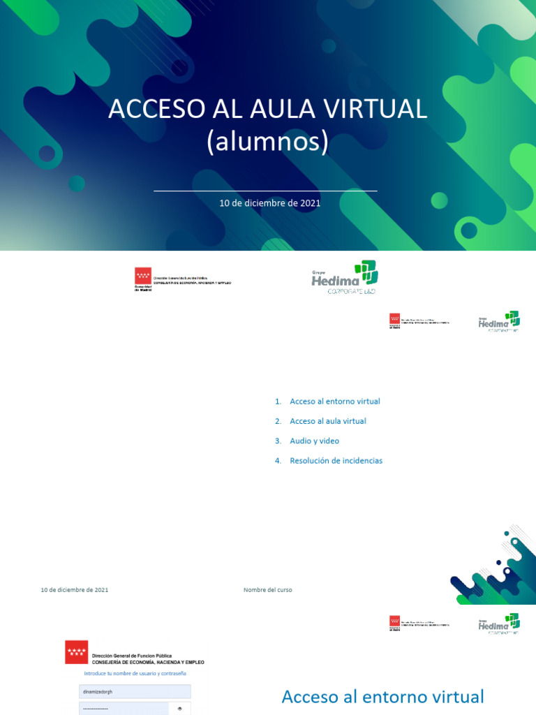 Guía Rápida - Aula Virtual - Alumno - 2021 - CM - V02 | PDF | Micrófono ...