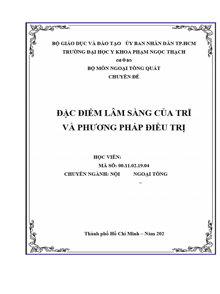 Lê Anh Duy - Trĩ | PDF