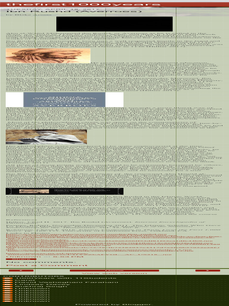 Thefirst1000years Ibn Rushd (Averroes) | PDF | Abrahamic Religions